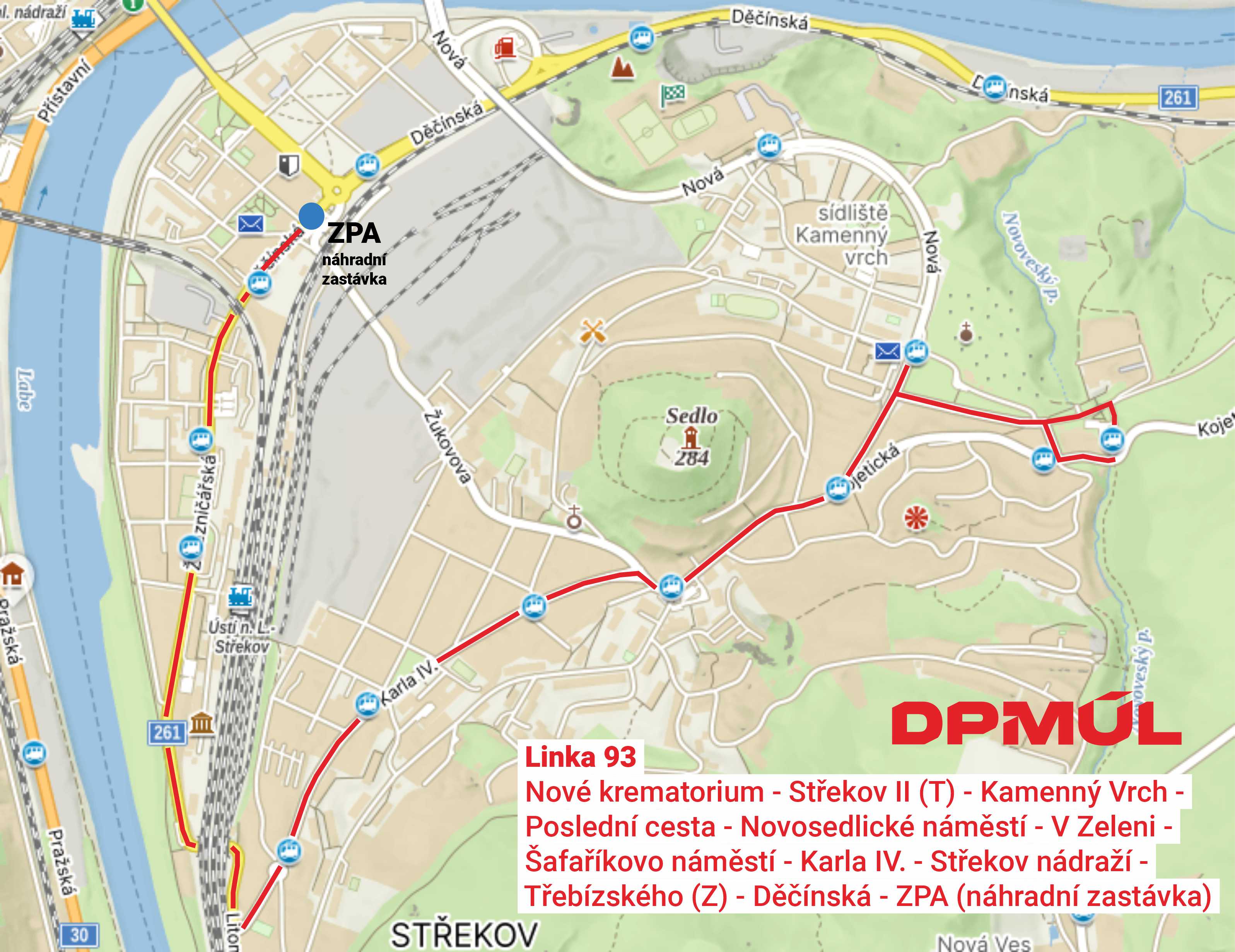 Dopravní opatření | Dopravní podnik města Ústí nad Labem